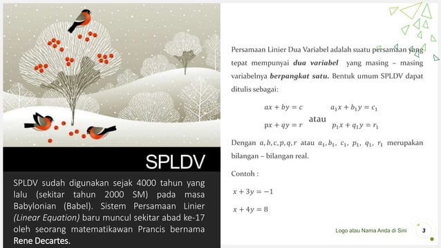 SPLDV (Sistem Persamaan Linier Dua Variabel).pptx
