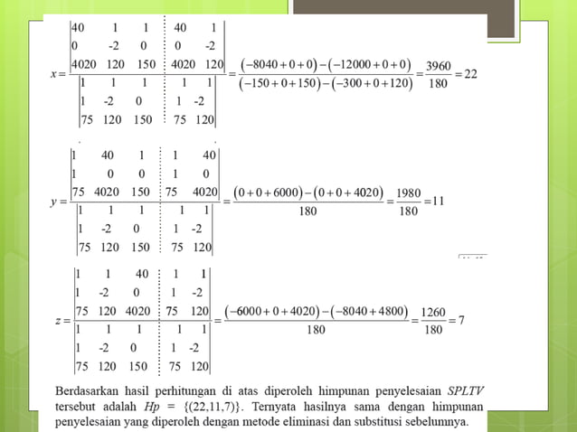SPLDV & SPLTV (dari Guru). | PPT