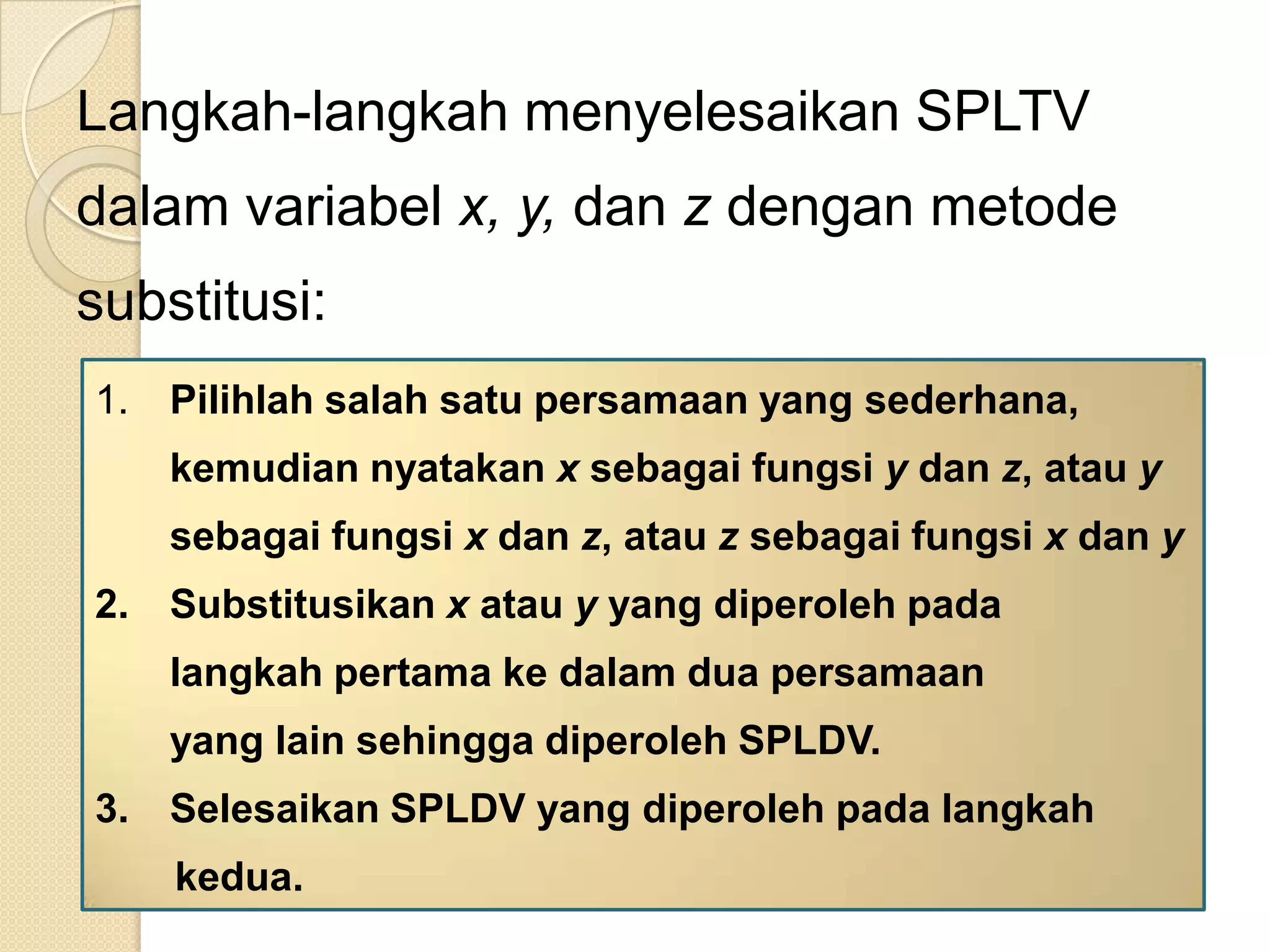 SPLDV dan SPLTV | PPTX