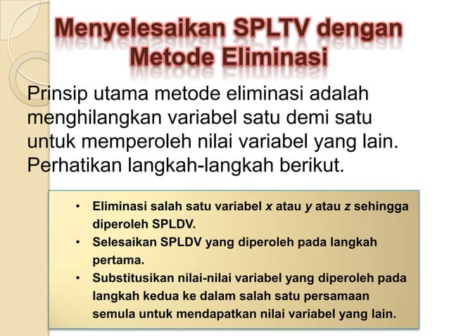 SPLDV dan SPLTV | PPTX
