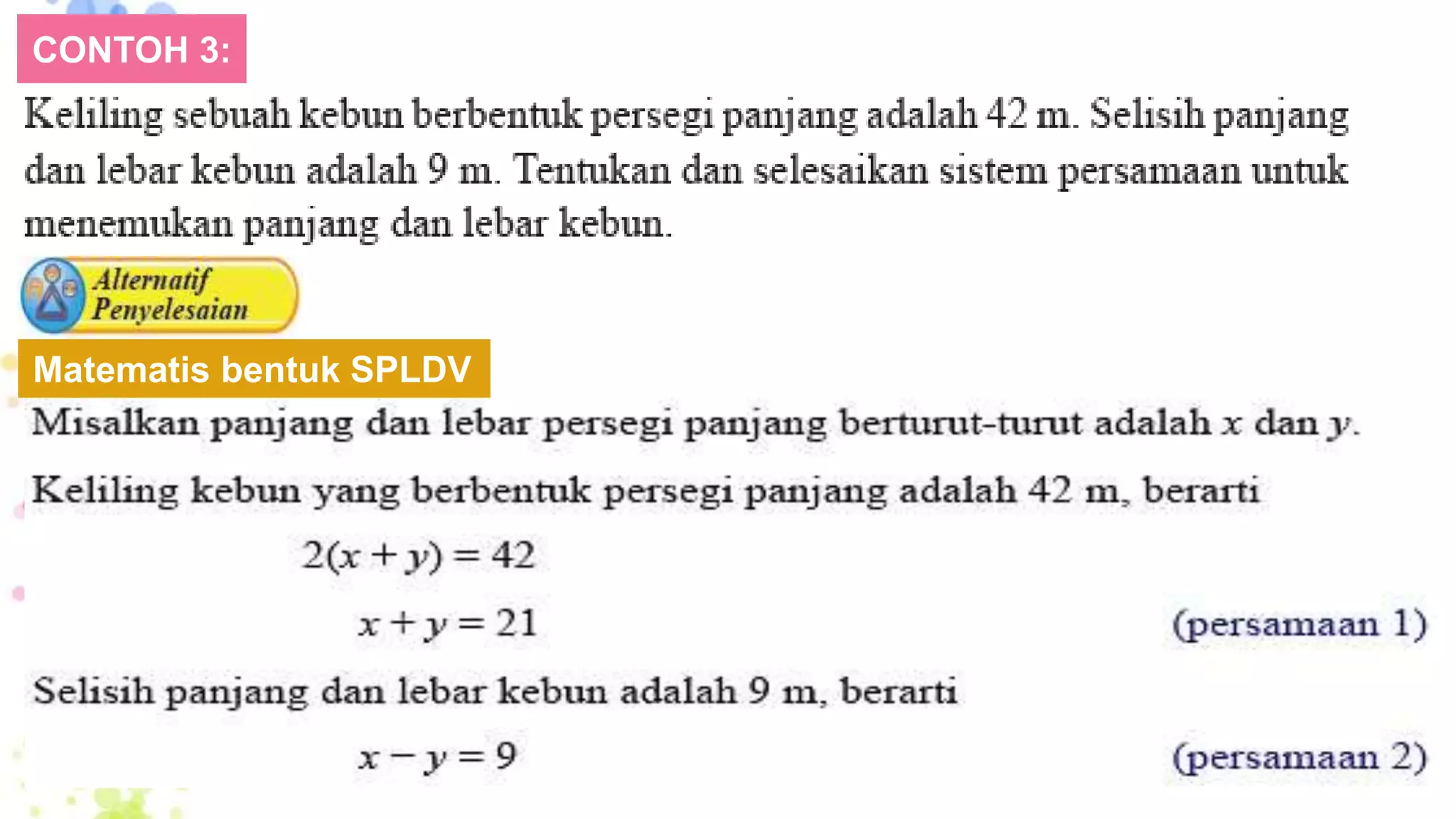 SPLDV (Metode Grafik) p-2 | PPT