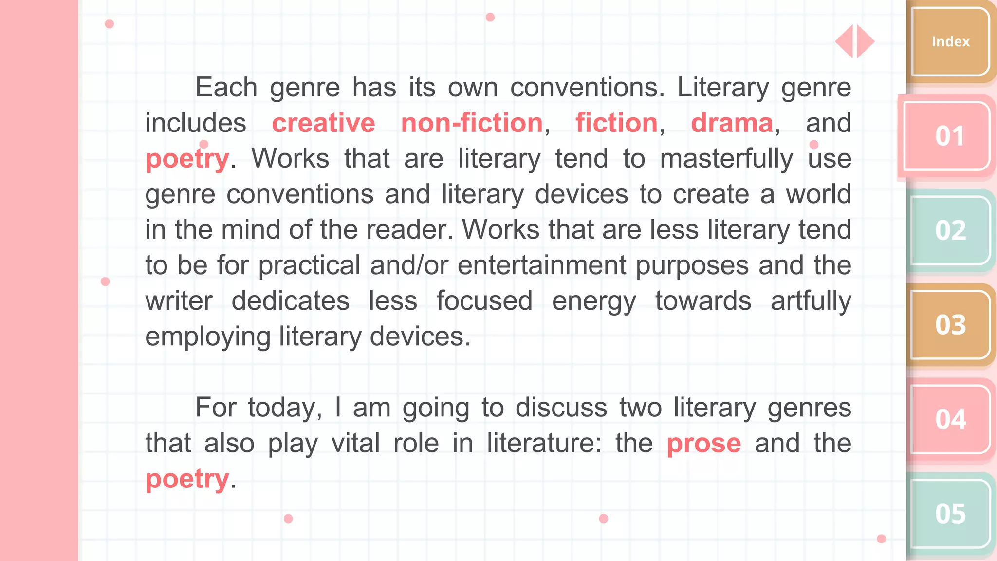 Categories of Prose and Poetry | PPTX