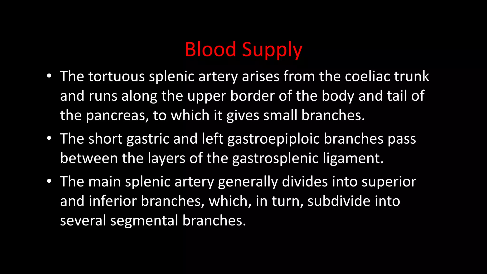 anatomy of spleen | PPTX