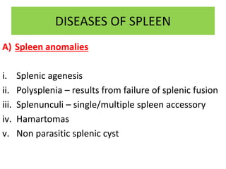 Disorders Of The Spleen