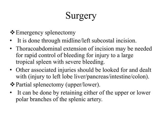 splenic injury | PPTX