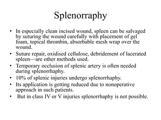 splenic injury | PPTX