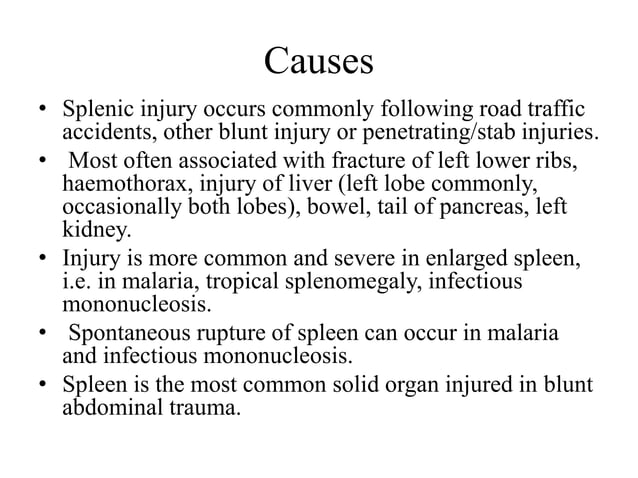 splenic injury | PPTX