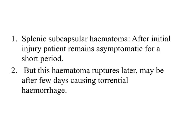 splenic injury | PPTX