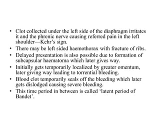 splenic injury | PPTX