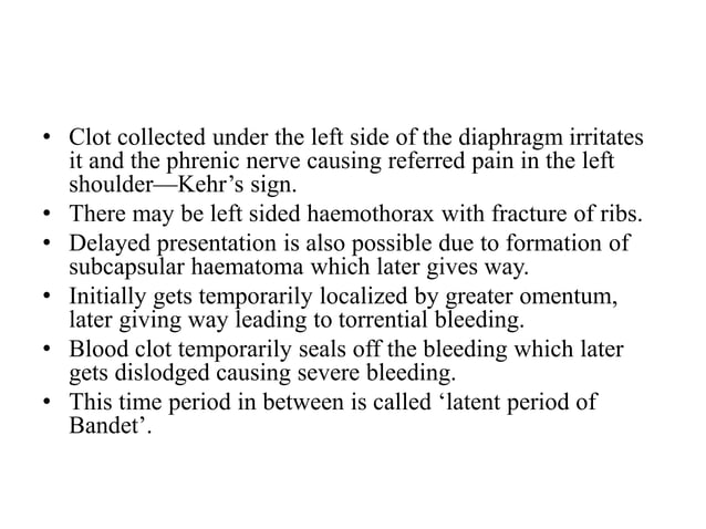 splenic injury | PPTX