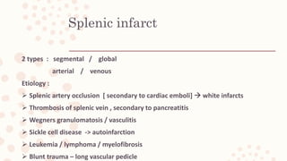 SPLENIC INFARCT, CVC SPLEEN & LUNGS PATHOLOGY PRACTICAL CLASS FOR MBBS ...