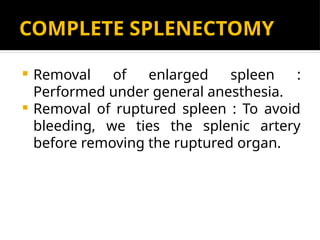SPLEENOMEGALY enumerate various causes.pptx