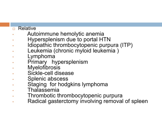 Spleenomegaly & hypersplenism etiology pathogenesis and surgical ...