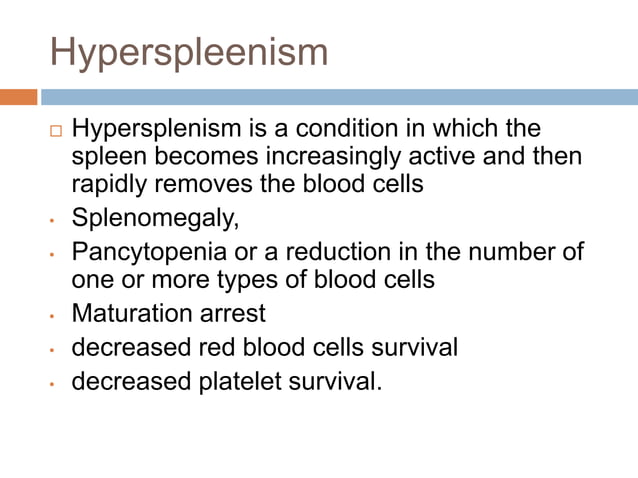 Spleenomegaly & hypersplenism etiology pathogenesis and surgical ...