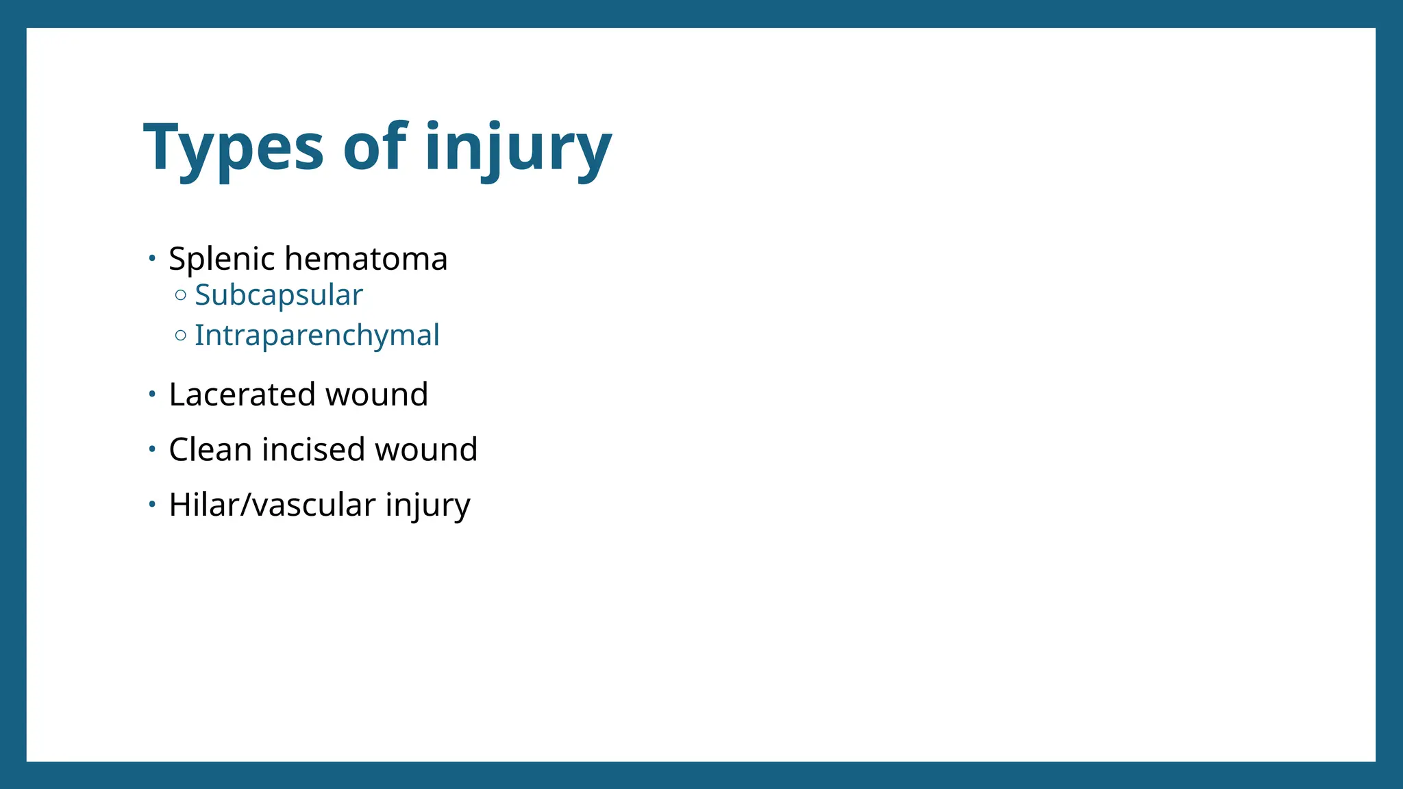 SPLEEN Trauma-Etiology, Investigation, Management .pptx