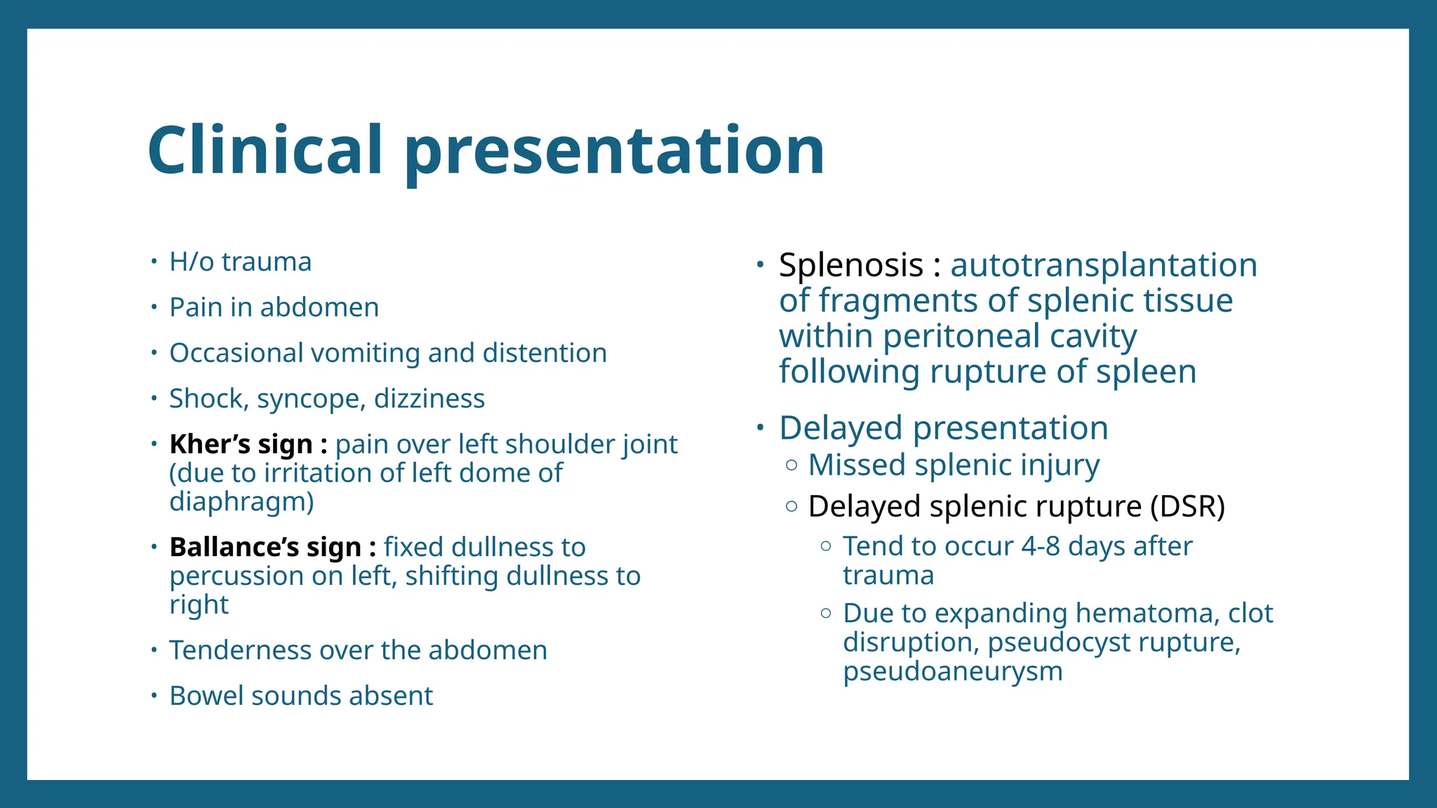 SPLEEN Trauma-Etiology, Investigation, Management .pptx