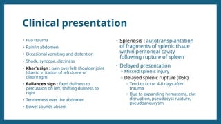 SPLEEN Trauma-Etiology, Investigation, Management .pptx