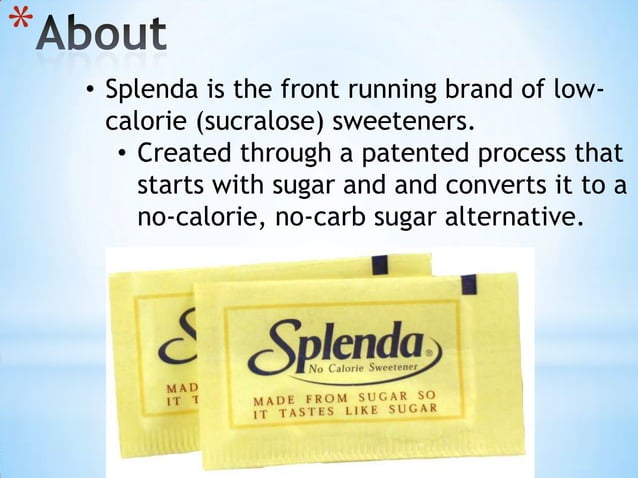 Splenda Presentation - Ryan Woods | PPT
