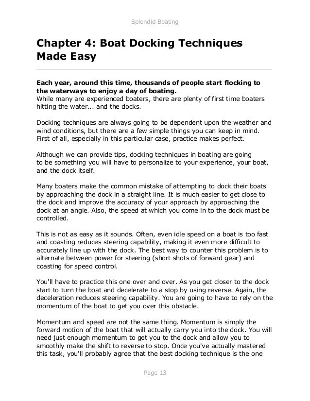 Splendid boating | PDF