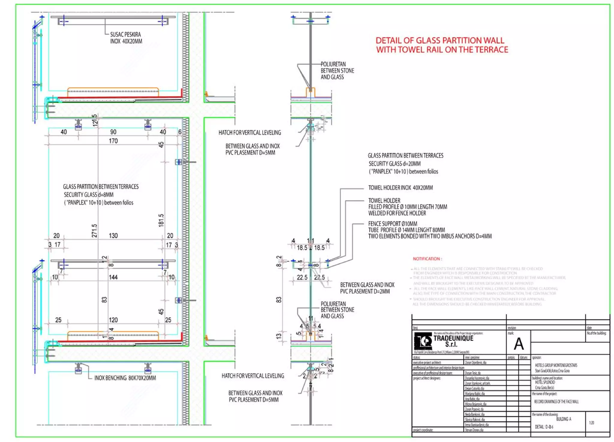 Splendid Hotel, Glass Partition Wall Cross Section | PDF