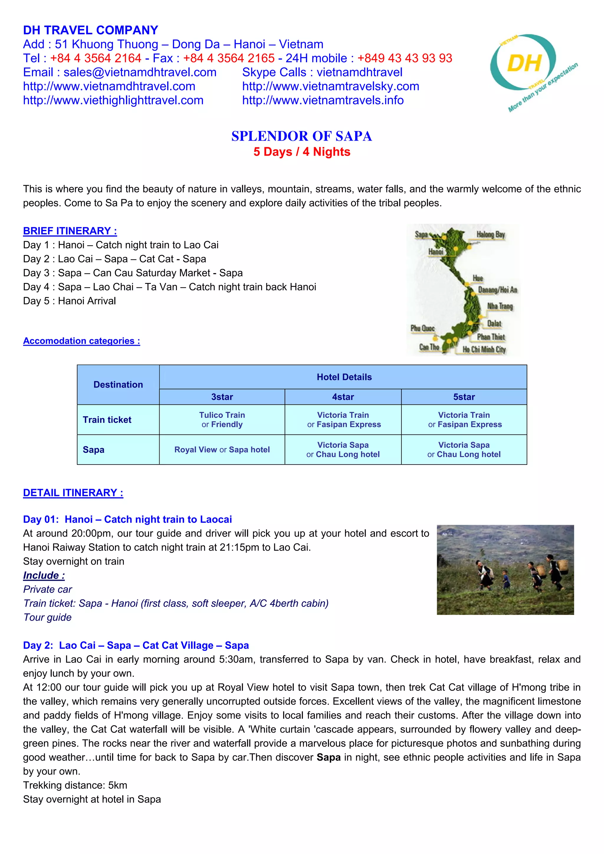 Splendor Of Sapa 5 Days 4 Nights | PDF