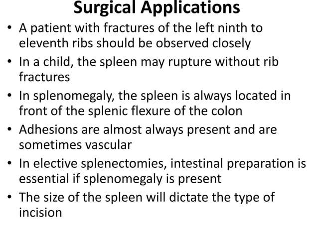 pre and post operative management of paediatric Splenectomy patients | PPT