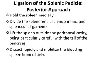 pre and post operative management of paediatric Splenectomy patients | PPTX