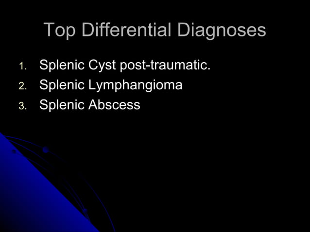 Splenic epidermoid cyst | PPT