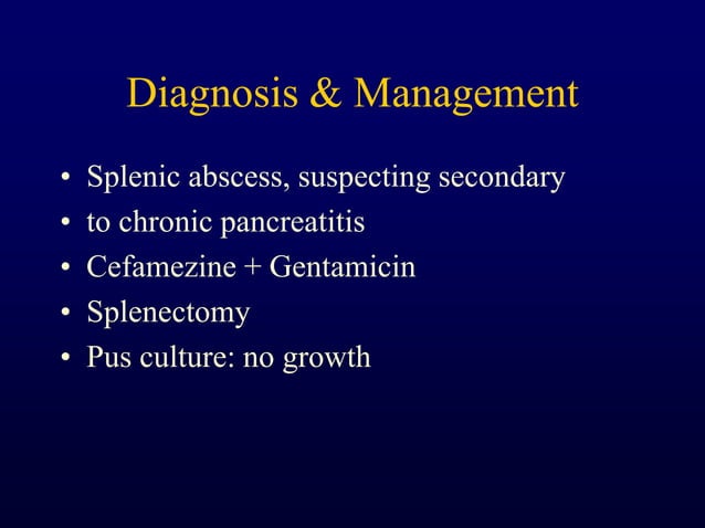 Splenic Abscess The Lectppt