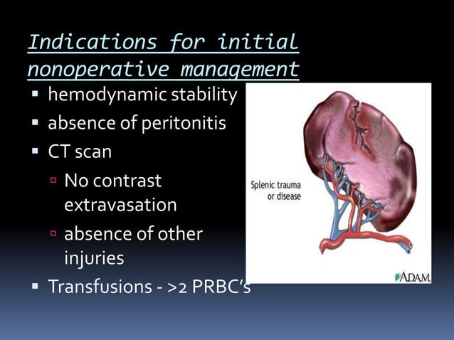 Splenic injuries