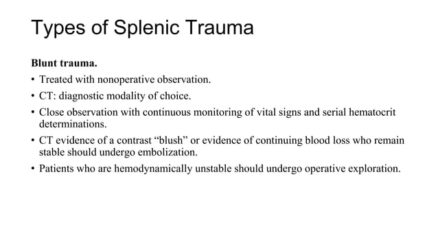 Splenic Injury.pptx | First Aid | Injuries