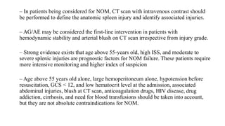 Management of Traumatic Splenic injury.pptx