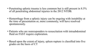 Management of Traumatic Splenic injury.pptx