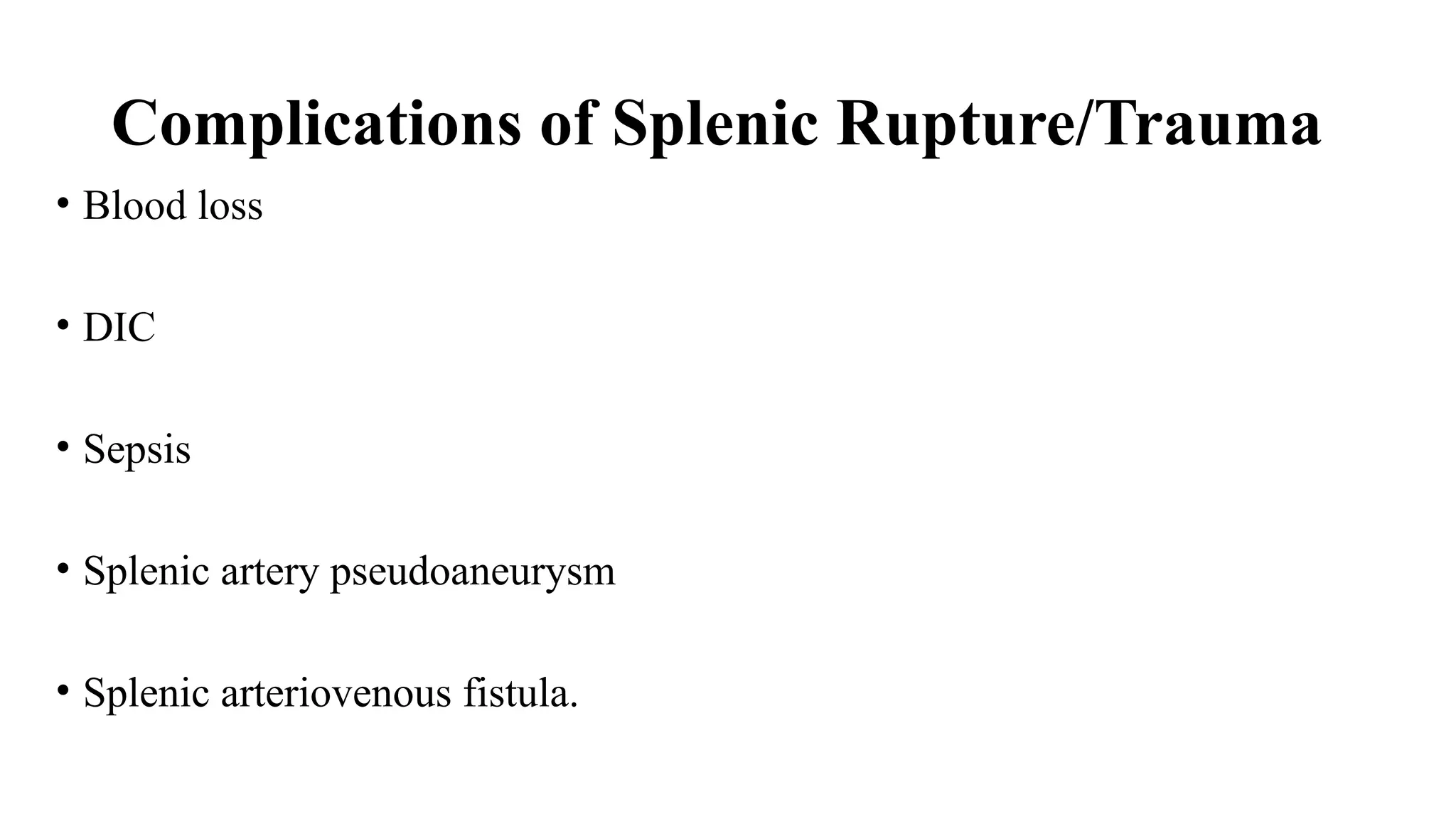 Splenic injury presentation. Trauma and blunt injury | PPTX
