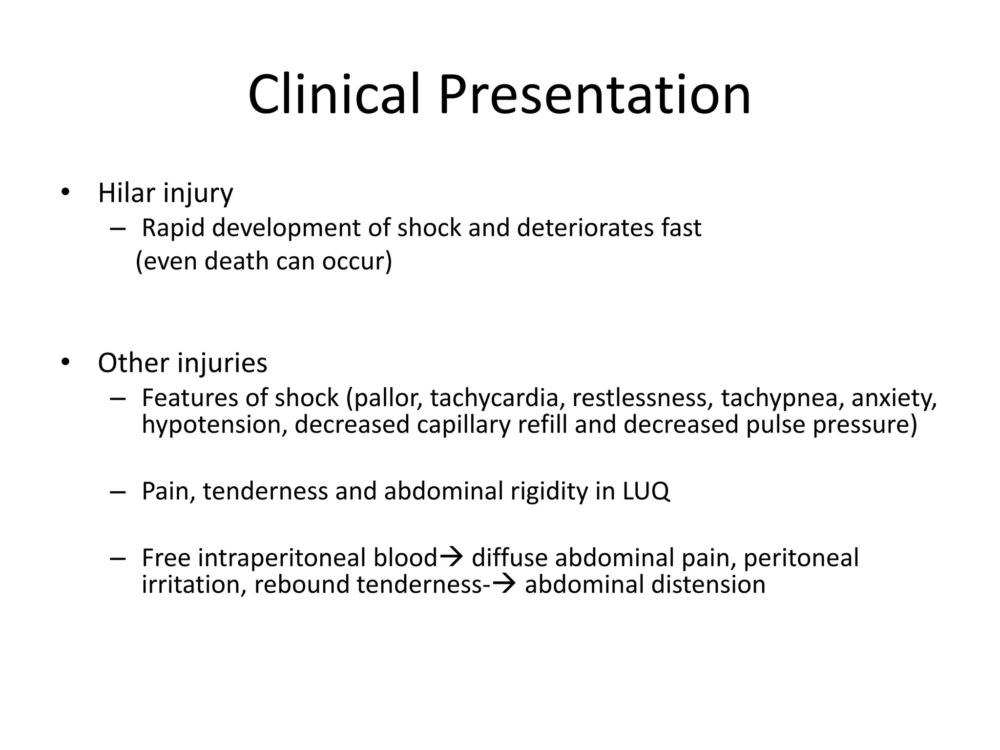 Splenic trauma | PPTX