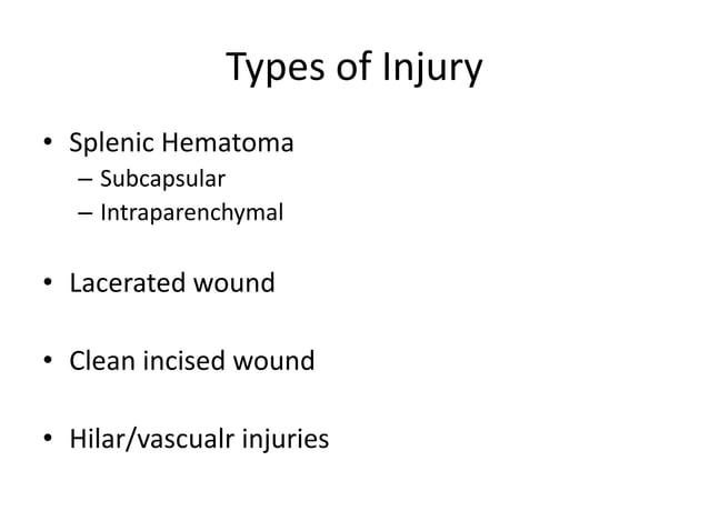 Splenic trauma | PPTX