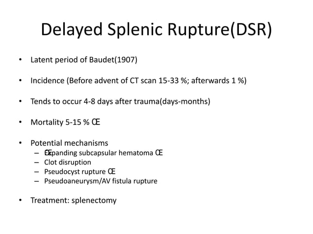 Splenic trauma | PPTX