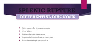 splenic trauma , grading and it's management | PPTX