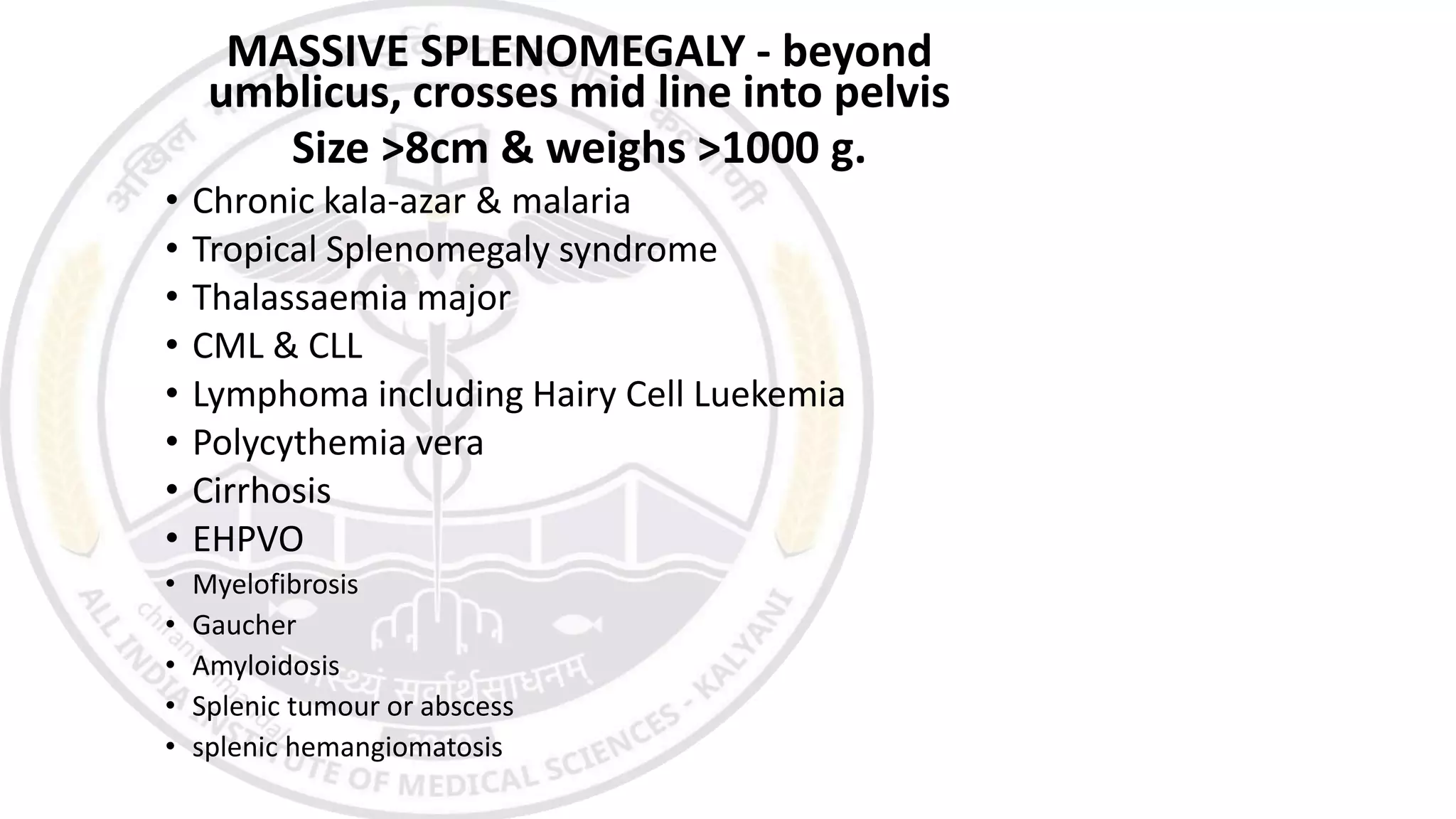 approach to splenomegaly | PPTX