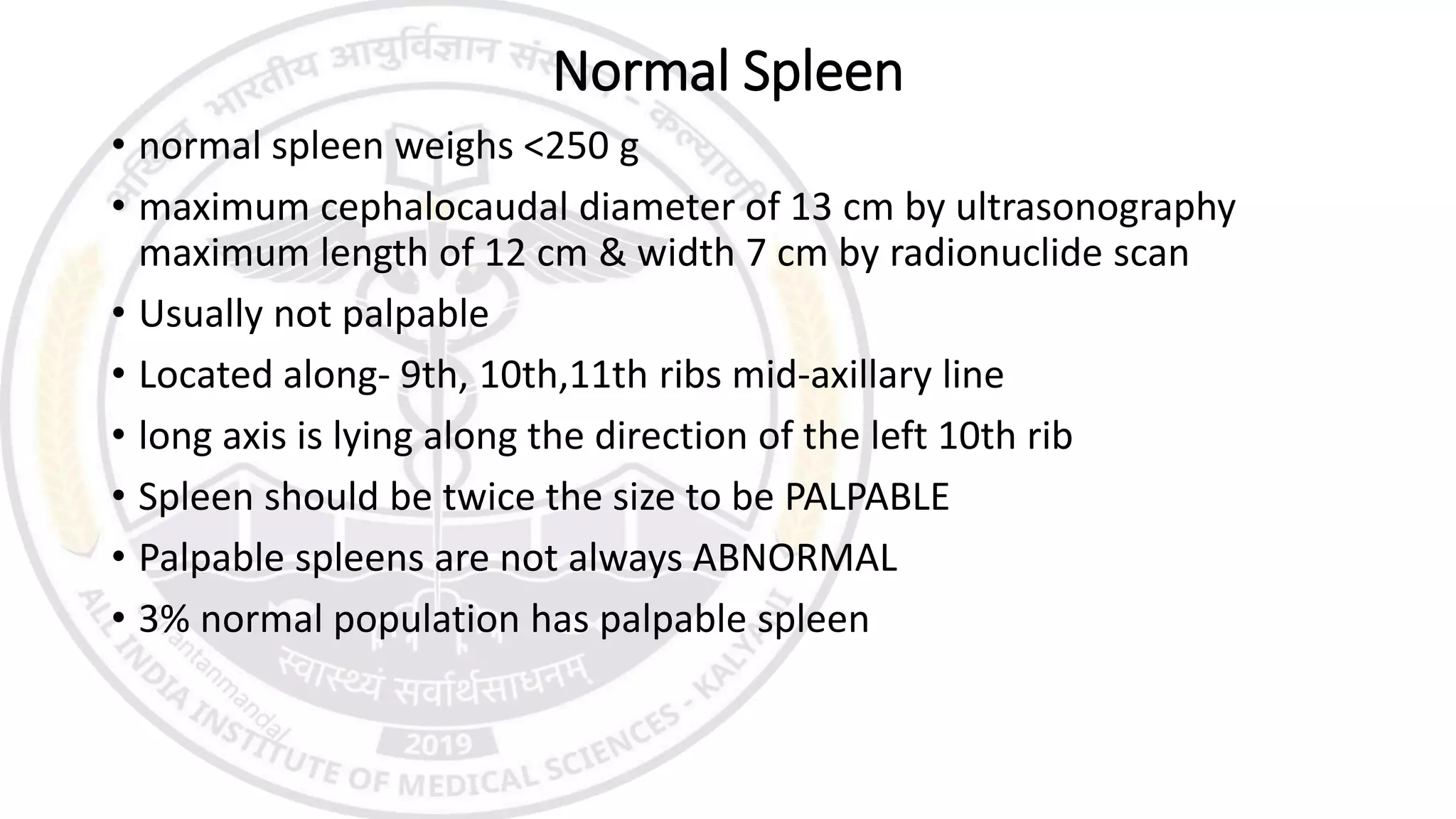 approach to splenomegaly | PPTX