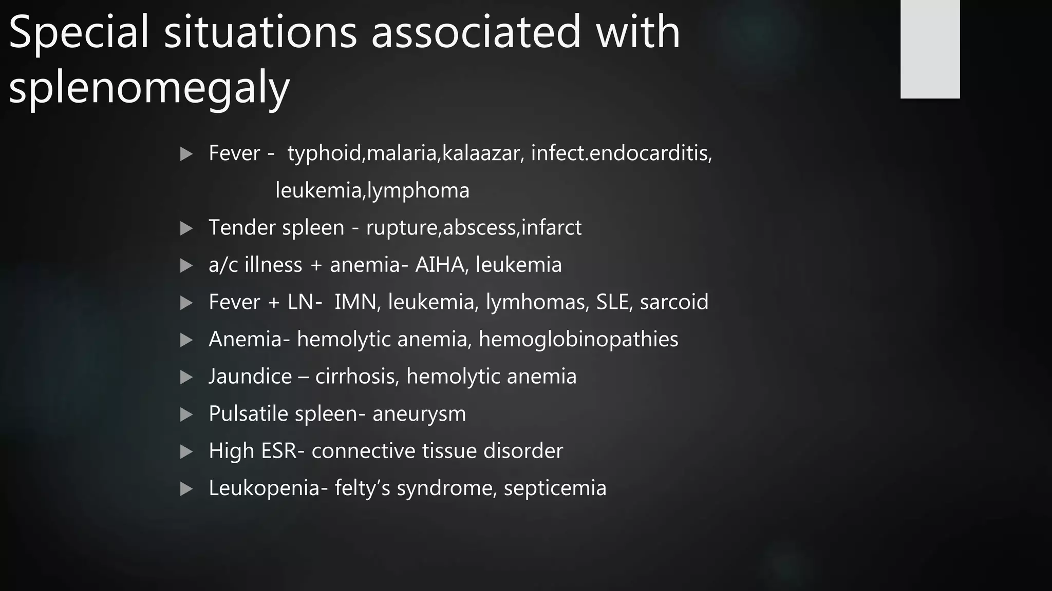Splenomegaly : causes , clinical approach and examination | PPTX