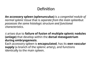 SPLENUNCULI (anatomy, physiology, pathology and management) | PPTX