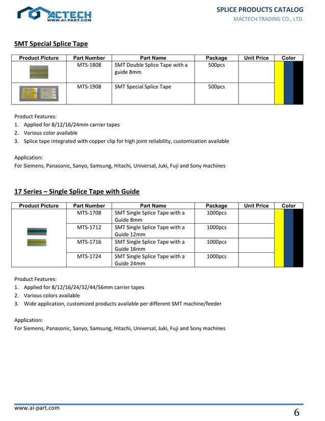 MT Series Splice Products | PDF | Cameras and Camcorders | Consumer ...