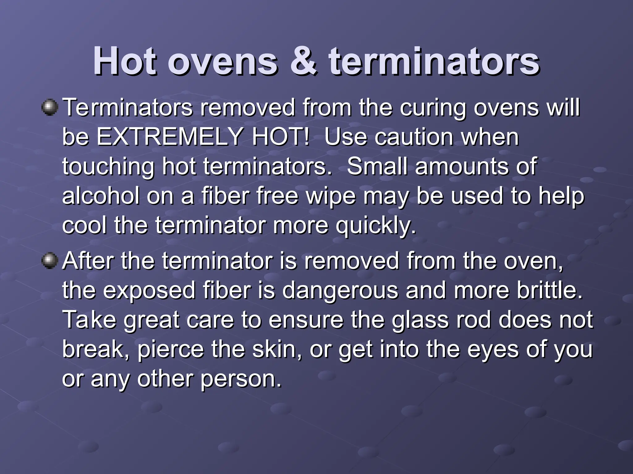 SPLICING OPTICAL FIBER CABLE AND SAFETY PRACTICES | PPT