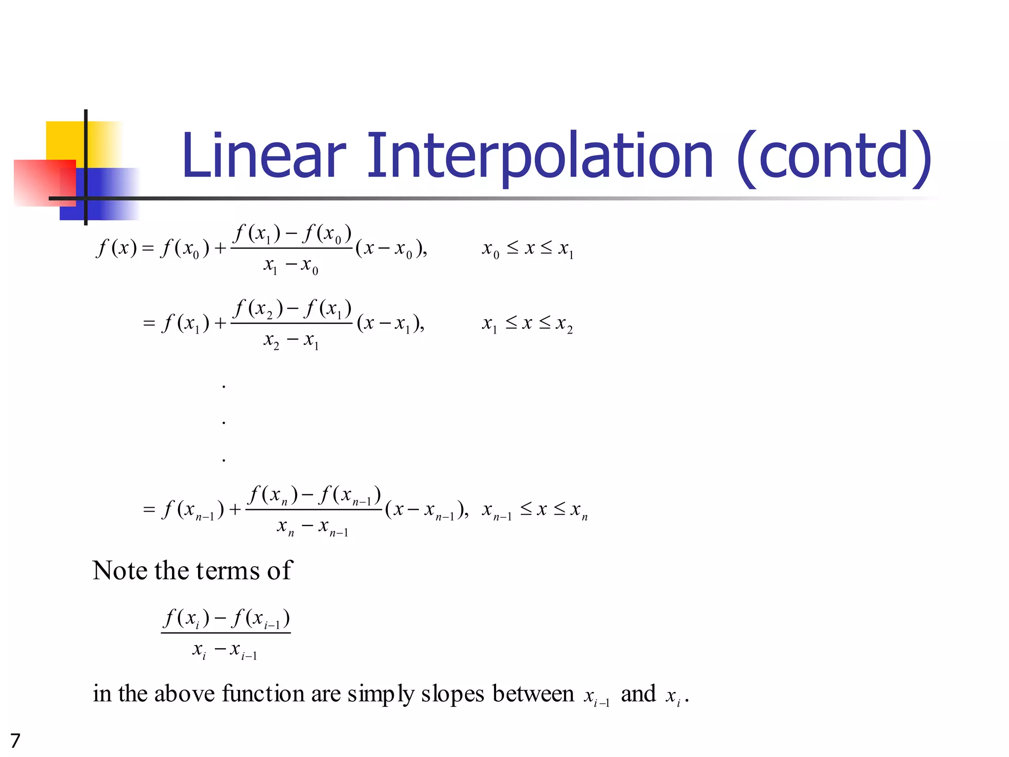 Spline Interpolation | PPT