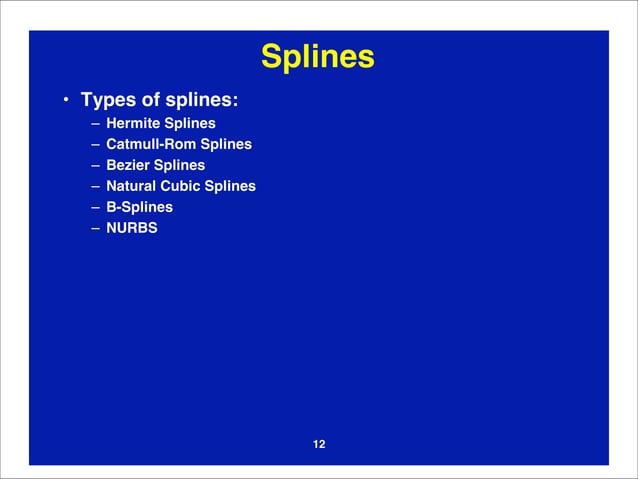 spline1.pdf computer graphics cad software | PPT