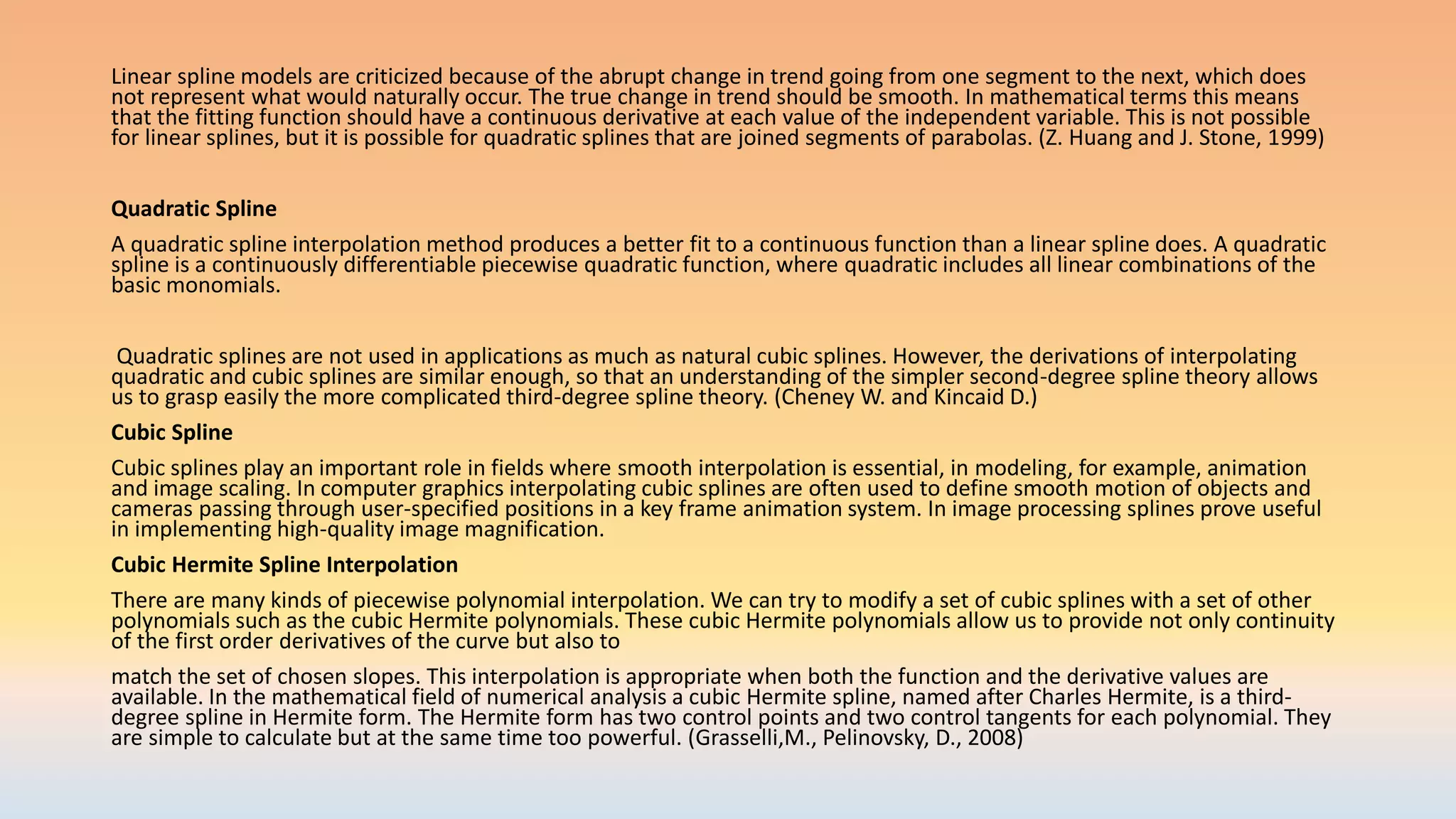 Spline (Interpolation) | PDF