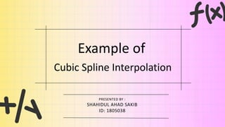 Spline interpolation numerical methods presentation | PPTX