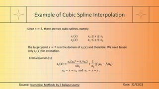 Spline interpolation numerical methods presentation | PPTX