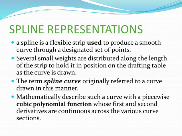 Spline representations | PPTX